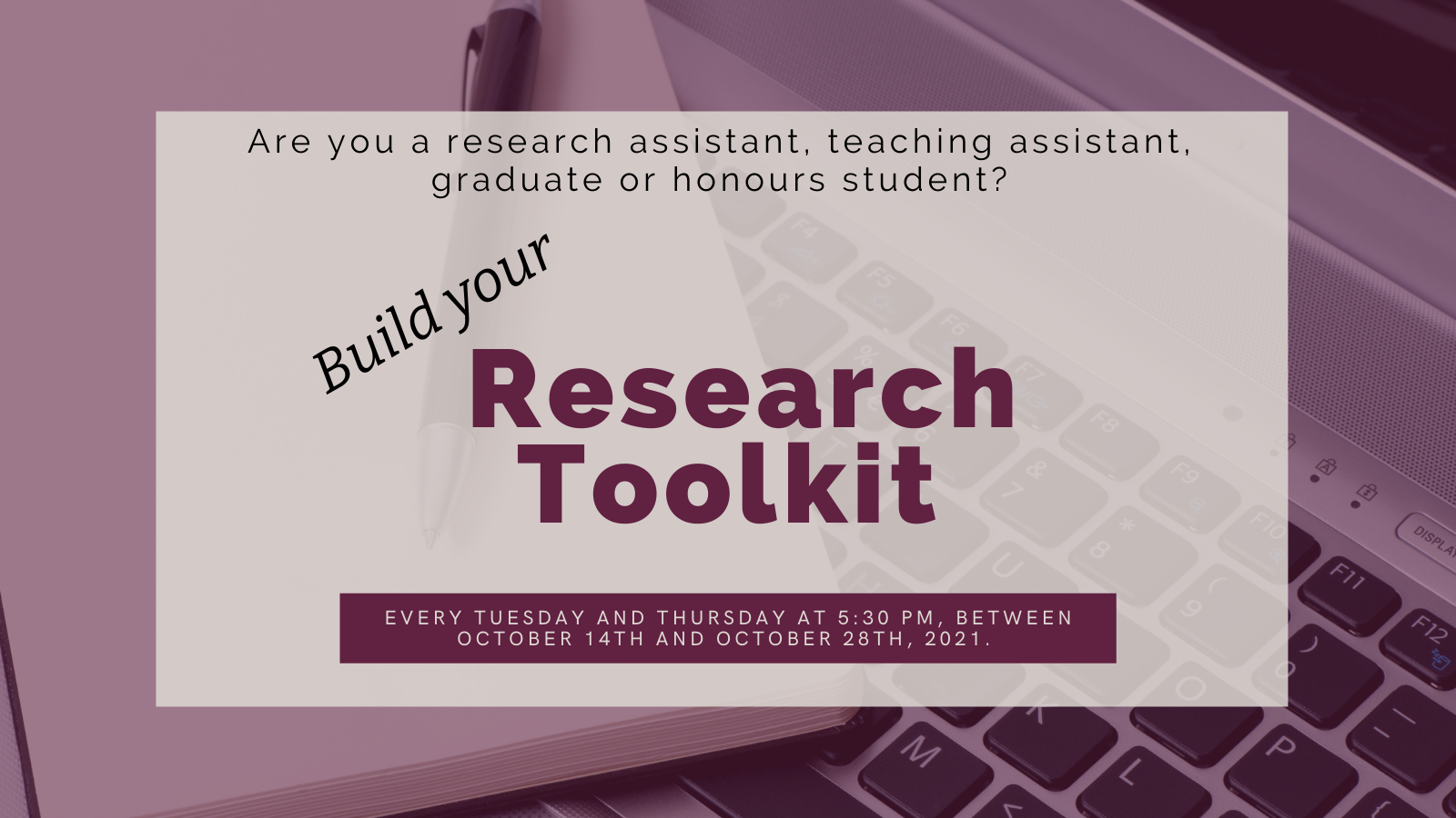 The Research Toolkit workshops are back for Fall 2021! – Patrick Power ...